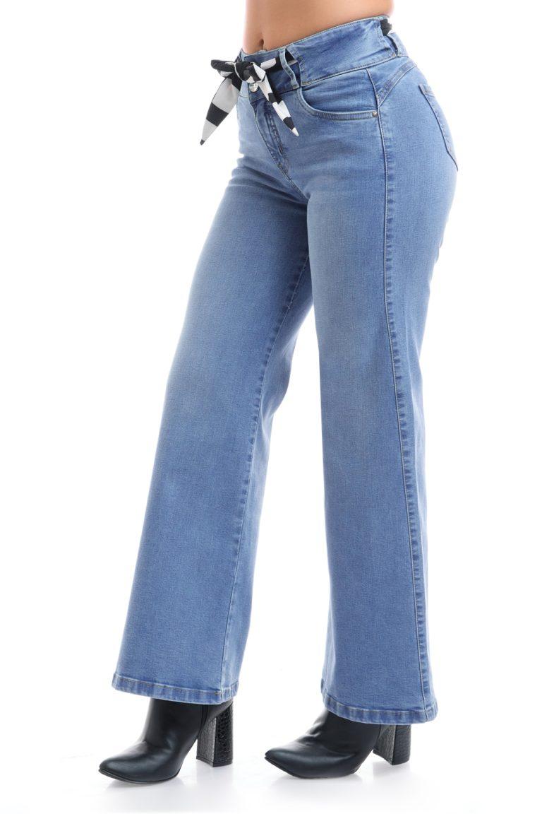 Jean Wide Leg Fiorella – Metal